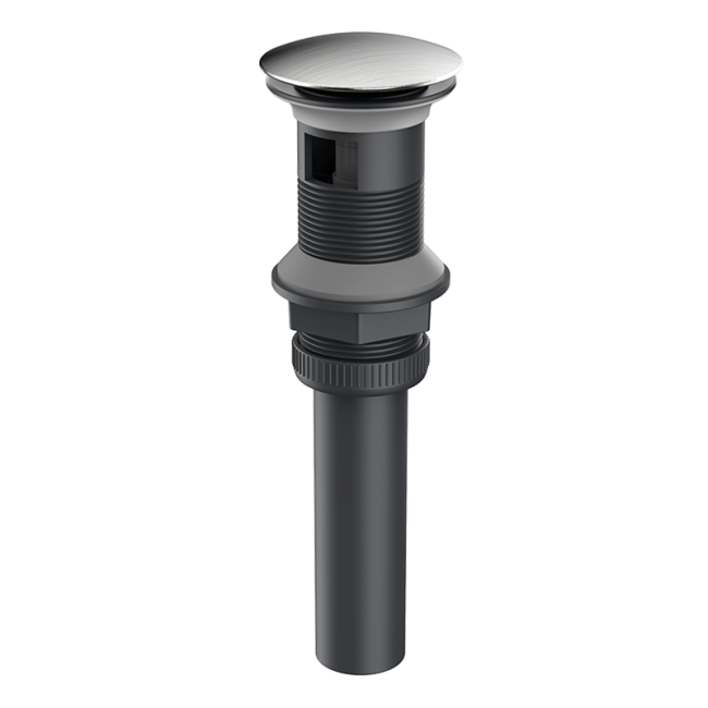 Hudson Spring Loaded Push Drain Assembly with Overflow Brushed Nickel ...