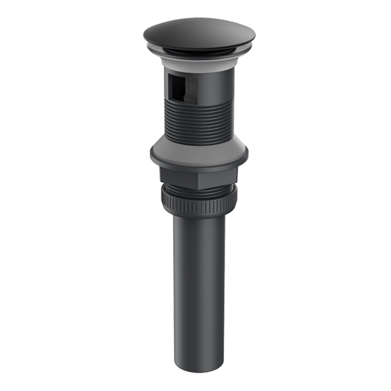 Hudson Spring Loaded Push Drain Assembly with Overflow Matte Black ...